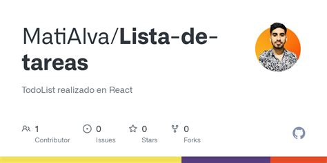 Github Matialvalista De Tareas Todolist Realizado En React