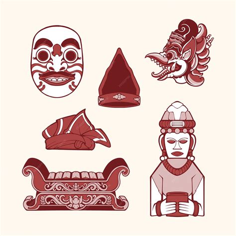 Premium Vector Nusantara Culture Art Vector Asset