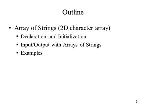 1 Ics103 Programming In C Lecture 17 Array Of Strings Ppt Download