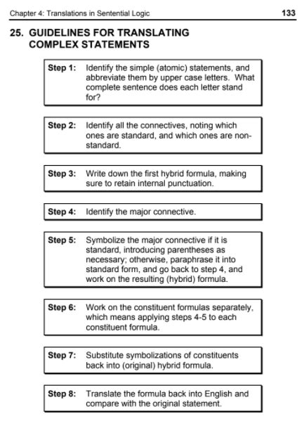 Solved 133 Chapter 4 Translations In Sentential Logic 25