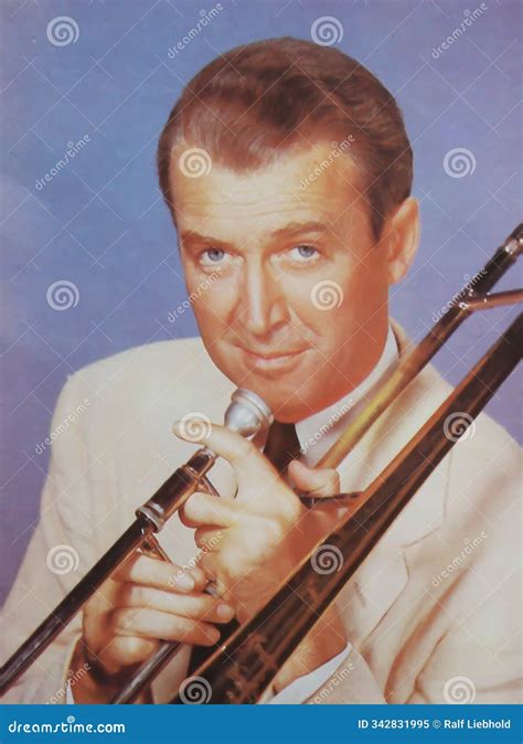 Portrait Of American Actor James Stewart For The Glenn Miller Story Film 1954 Editorial Image
