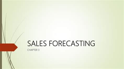 Sales Forecasting Pptx Sales Business