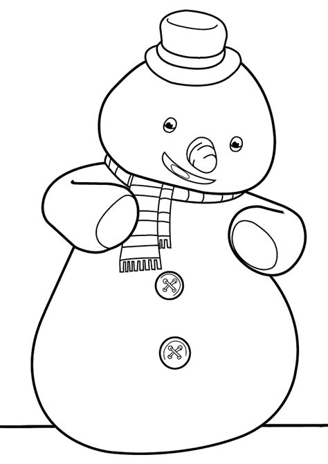 Doc Mcstuffins Chilly The Snowman Coloring Page