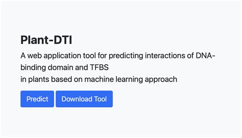 Plant Dti Predicting Interaction Of Dna Binding Domain And Tfbs