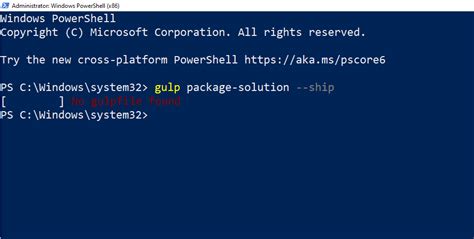 node js no gulp found error in sharepoint package deployment