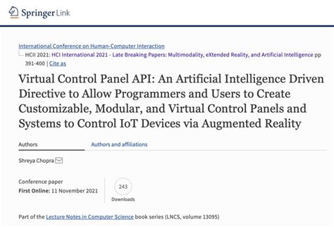 shreya chopra on linkedin augmentedreality virtualreality hci artificialintelligence