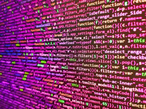 Abstract Modern Virtual Computer Script Data Encryption Security Code On A Computer Display