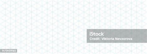 Blue Isometric Grid Graph Paper Background Seamless Pattern Guide