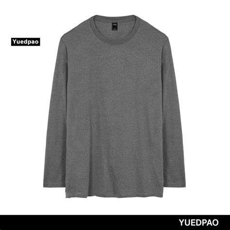 Yuedpao ยอดขาย No 1 รับประกันไม่ย้วย 2 ปี เสื้อยืดเปล่า เสื้อยืดสีพื้น เสื้อยืดแขนยาว Set Basic