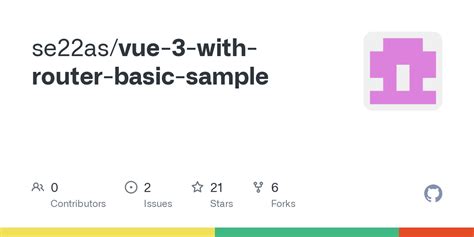 Github Se22asvue 3 With Router Basic Sample