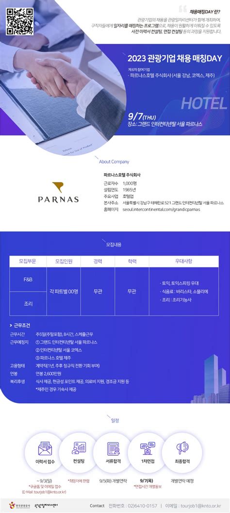 관광일자리센터 2023년 6차 채용매칭데이 청년 지원 정보 마포청년나루