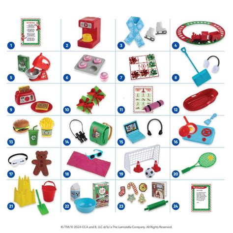 Elf On The Shelf 24 Day Kit Ultimate Accessories Props And Ideas Set