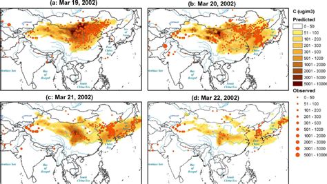 Comparisons Of The Predicted And Observed Near Surface Dust