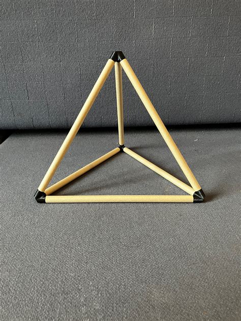 Make A Pyramid With Straws Platonic Solid Tetrahedron By Kano Editions Download Free Stl