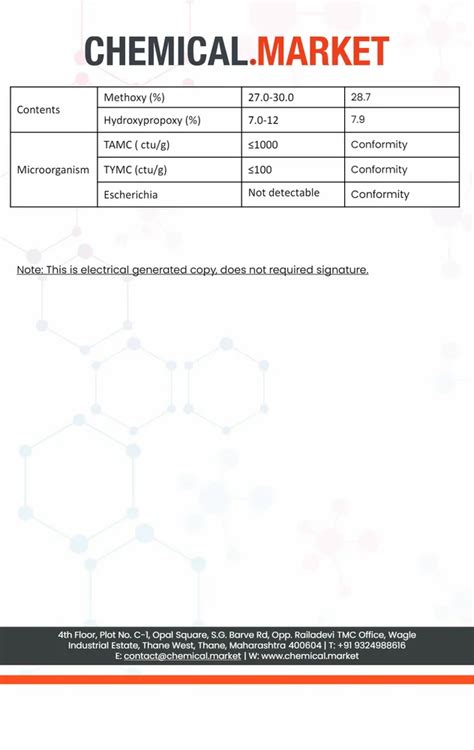 Hpmc E Powder For Excipients Grade Pharma At Kg In Thane ID