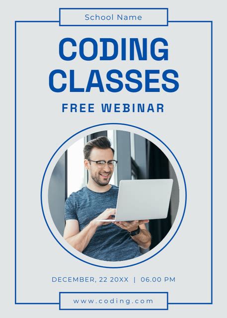 Coding Free Webinar Announcement Online Invitation Template Vistacreate