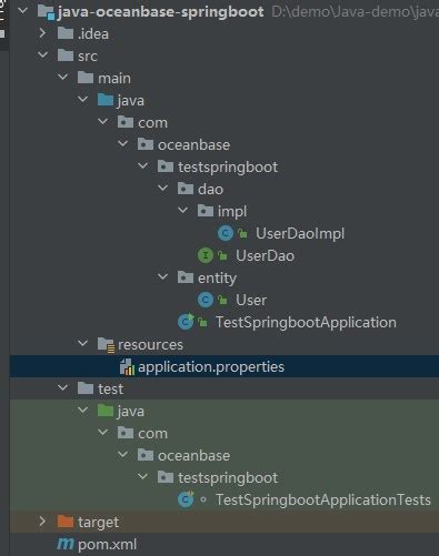 Springboot 连接 Oceanbase 数据库示例程序 V421 Oceanbase 数据库文档 分布式数据库使用文档