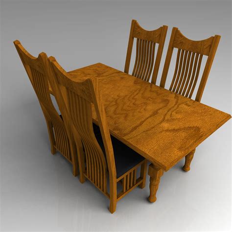 Table Set Free 3d Models Download Free3d