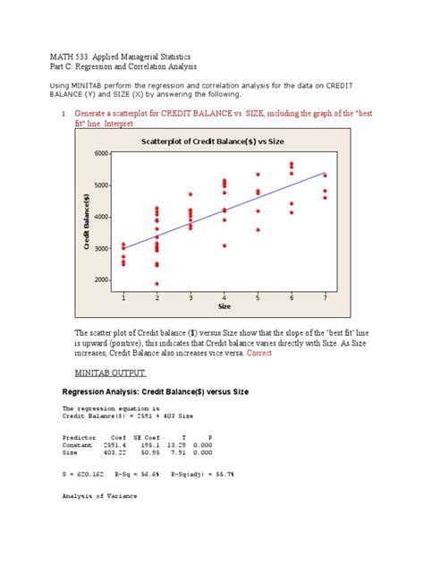 math 533 part c regression and correlation analysis download free