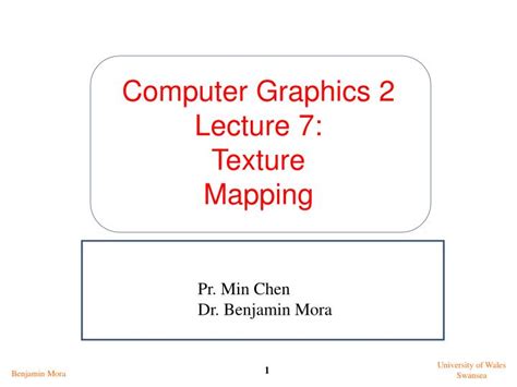 Ppt Computer Graphics 2 Lecture 7 Texture Mapping Powerpoint