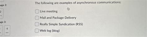 [solved] the following are examples of asynchronous communi