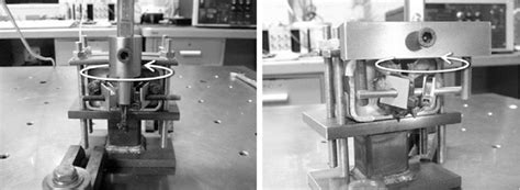 The Cemented Cups Were Clamped Into A Framework That Was Clamped Onto A