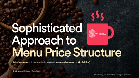 Sophisticated Approach To Menu Price Structure Pricing Solutions