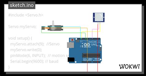 Motion Sensor With Servo Motor Wokwi Esp32 Stm32 Arduino Simulator
