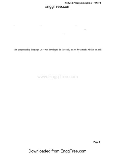 Cs3251 Programming In C Lecture Notes 2 Pdf Computer Program Programming