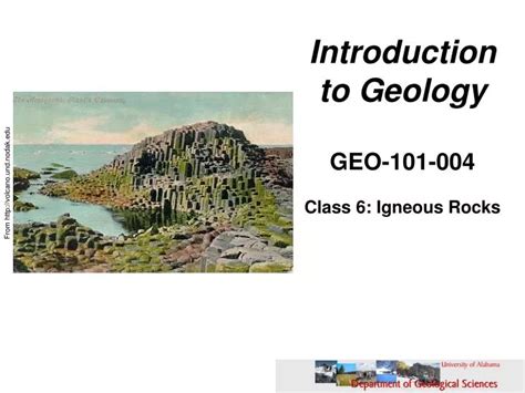 PPT Introduction To Geology GEO Class Igneous Rocks PowerPoint Presentation ID