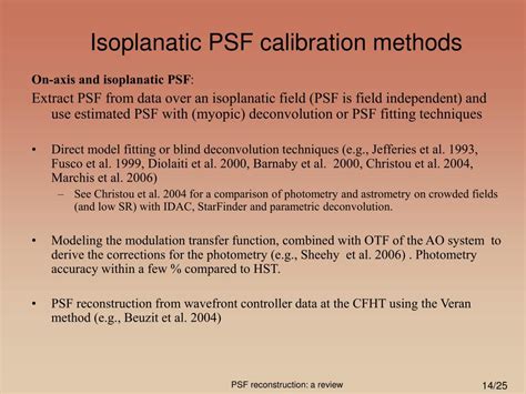 Ppt Psf Reconstruction A Review Of Challenges And Approaches Powerpoint Presentation Id4755163