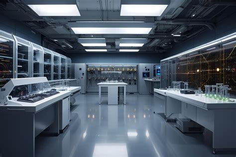 Premium Ai Image Quantum Computing Futuristic Science Lab