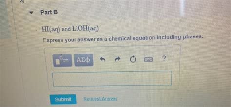 Solved Enter A Balanced Molecular Equation For The Chegg Com