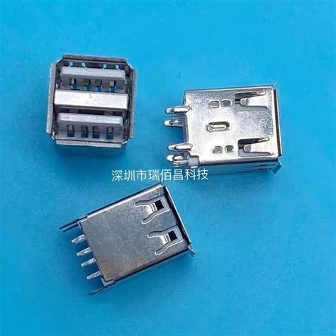 Usb Vertical Af Double Layer Usb Female Socket A Type Interface 180 Degree Af Double Layer Vert