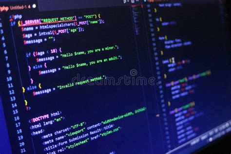 Computer Code Programming Language Coding Close High Resolution Photo