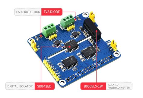 2 Kanałowe Izolowane Rozszerzenie Magistrali Can Dla Raspberry Pi Elty Pl