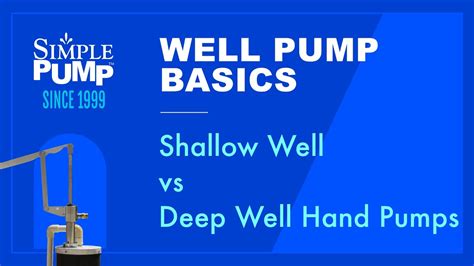 Simple Pump Well Pump Basics Shallow Vs Deep Well Pumps Youtube