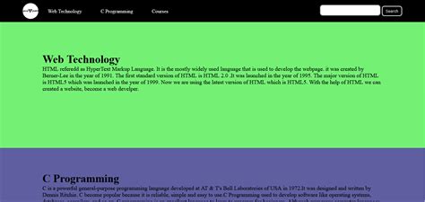 html code for website tpoint tech