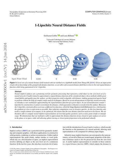 1 Lipschitz Neural Distance Fields 智源社区论文
