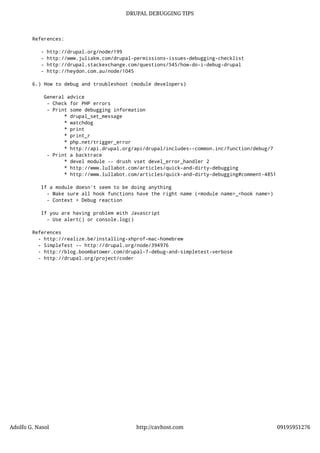 Drupal Debugging Tips Pdf