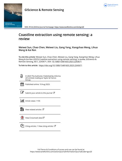 Pdf Coastline Extraction Using Remote Sensing A Review