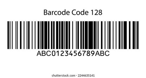 Code 128 Barcode Isolated On White Stock Vector Royalty Free