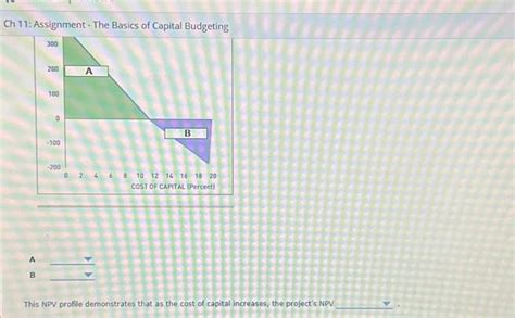 Solved An Npv Profile Plots A Projects Npv At Various Costs