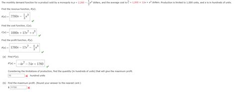 solved find the revenue function r x r x find the cost