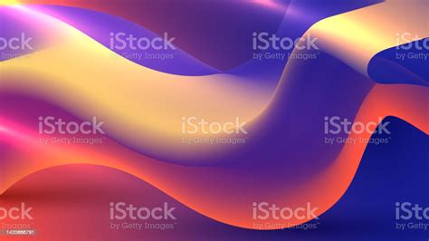 Abstract 3d Liquid Colorful Gradient Flow Wave Shape Elements