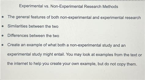 Solved Experimental Vs ﻿non Experimental Research