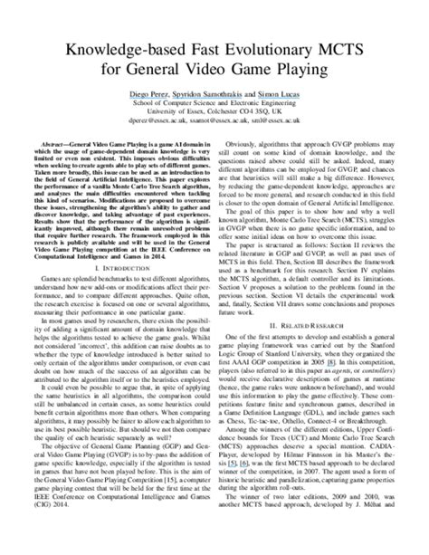 Pdf Knowledge Based Fast Evolutionary Mcts For General Video Game Playing