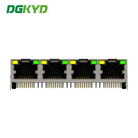 Four Port 8p8c Rj45 Connector Without Filter Network Socket Dgkyd561488ab1a1dy1022