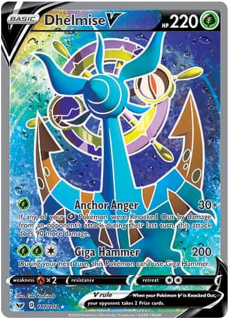 Dhelmise 187 Sword And Shield Pokémon Karty