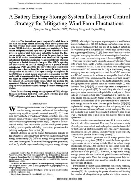 A Battery Energy Storage System Dual Layer Control Strategy For Mitigating Wind Farm
